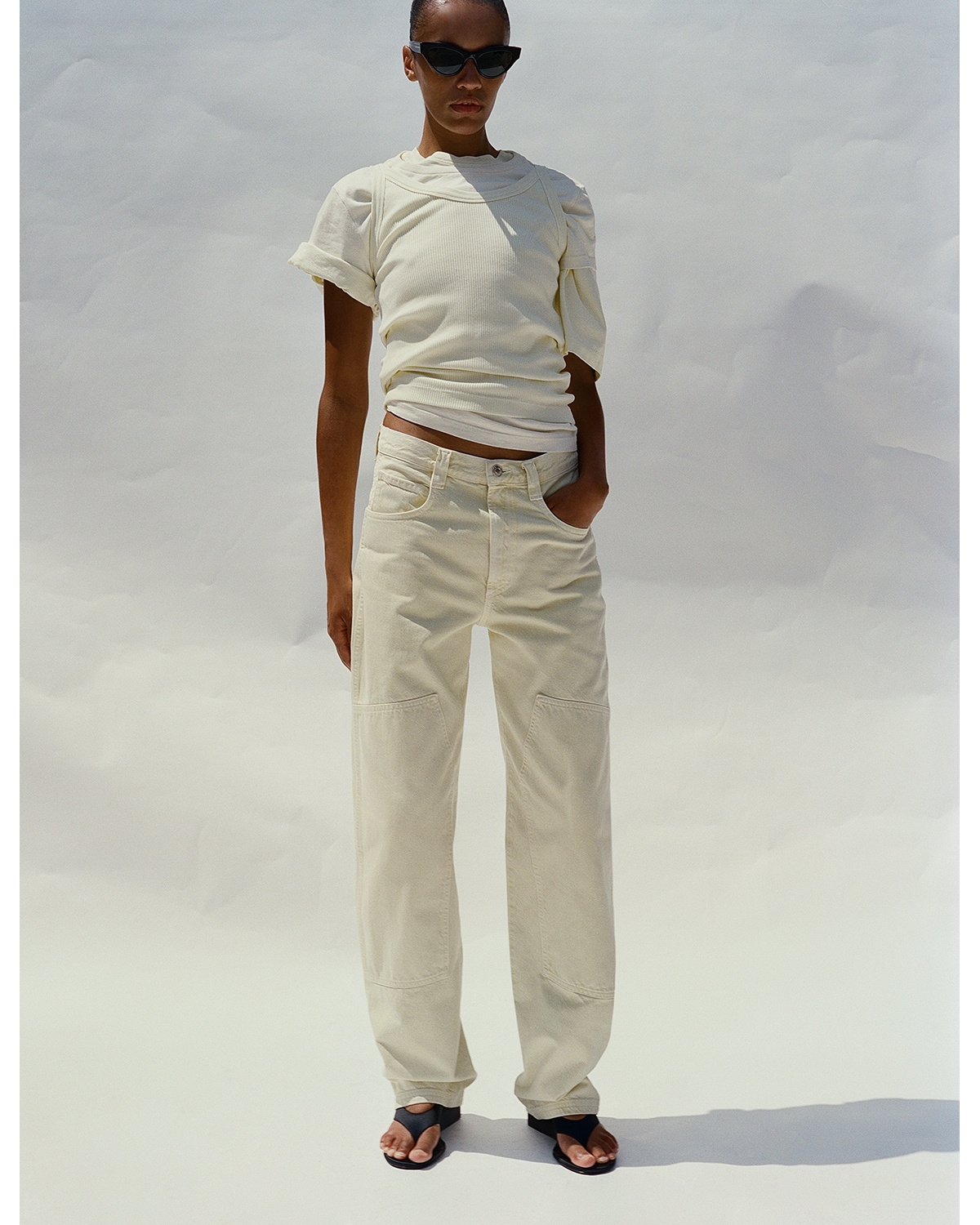 AGOLDE Agolde Adine Cotton Shrunken Tee